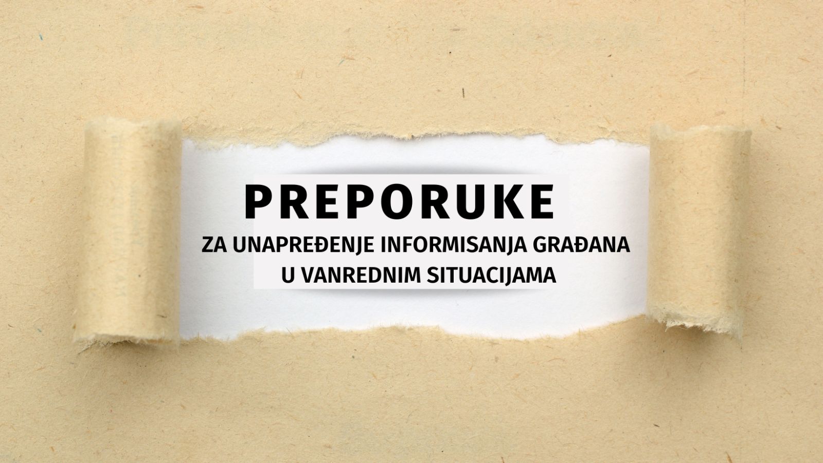 Preporuke za unapređenje informisanja u vanrednim situacijama ...